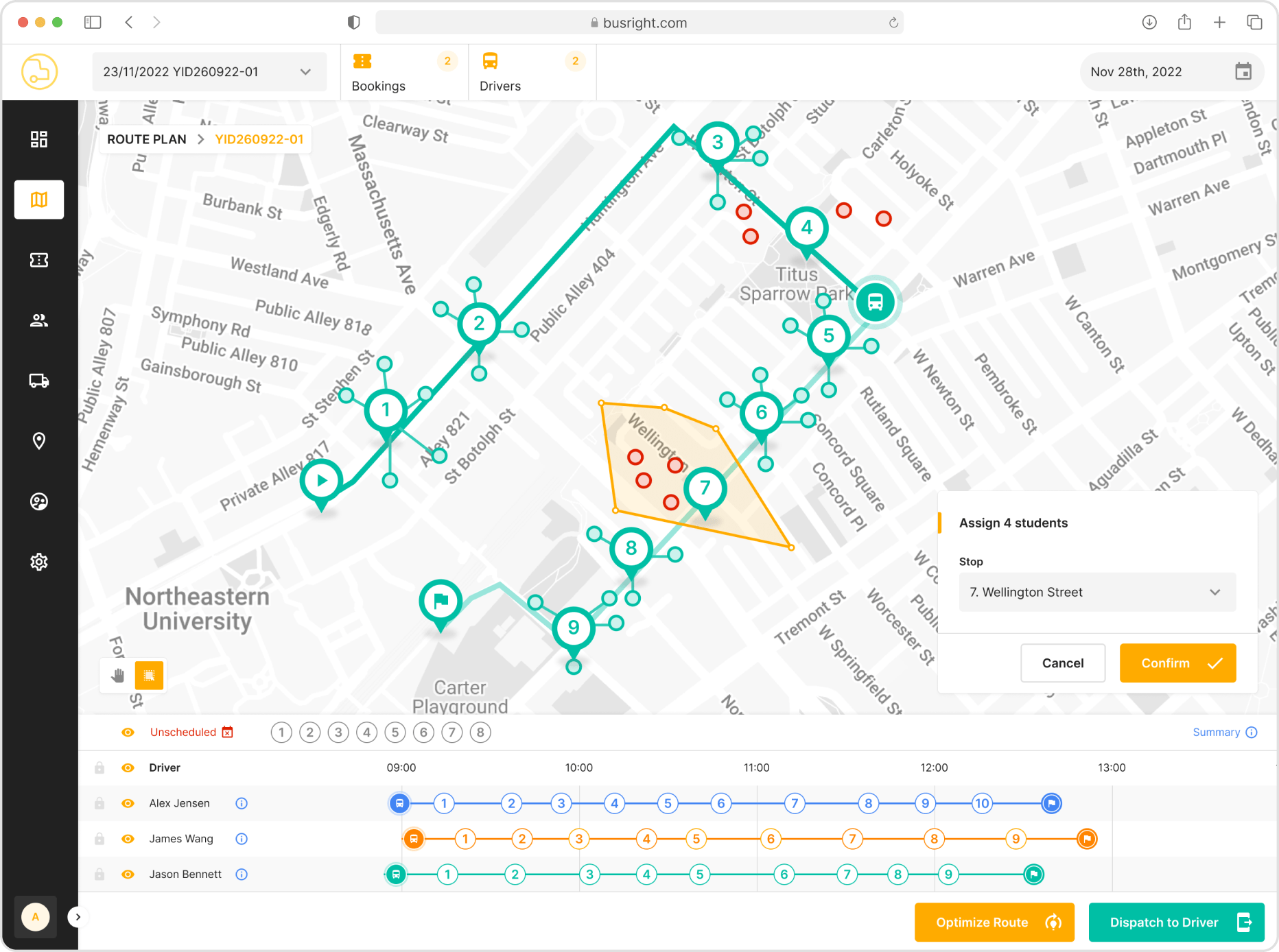 BusRight Case Study | Multi-view routing feature