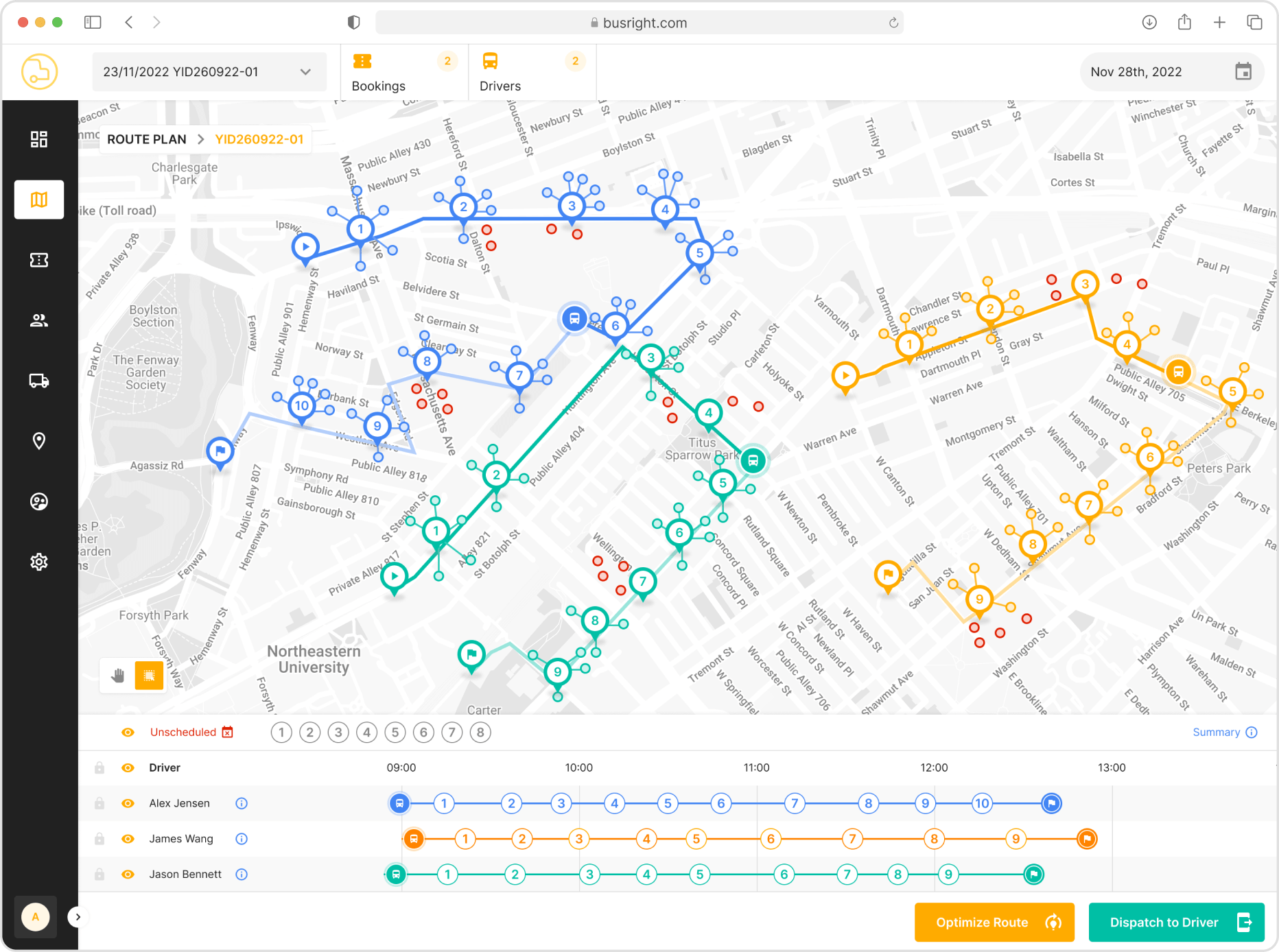 BusRight Case Study | Multi-view routing feature