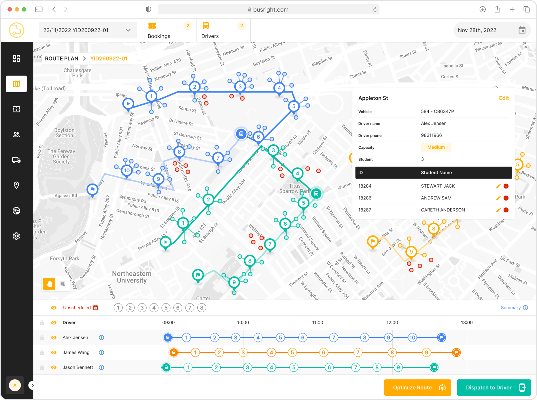 BusRight Case Study | Multi-view routing feature
